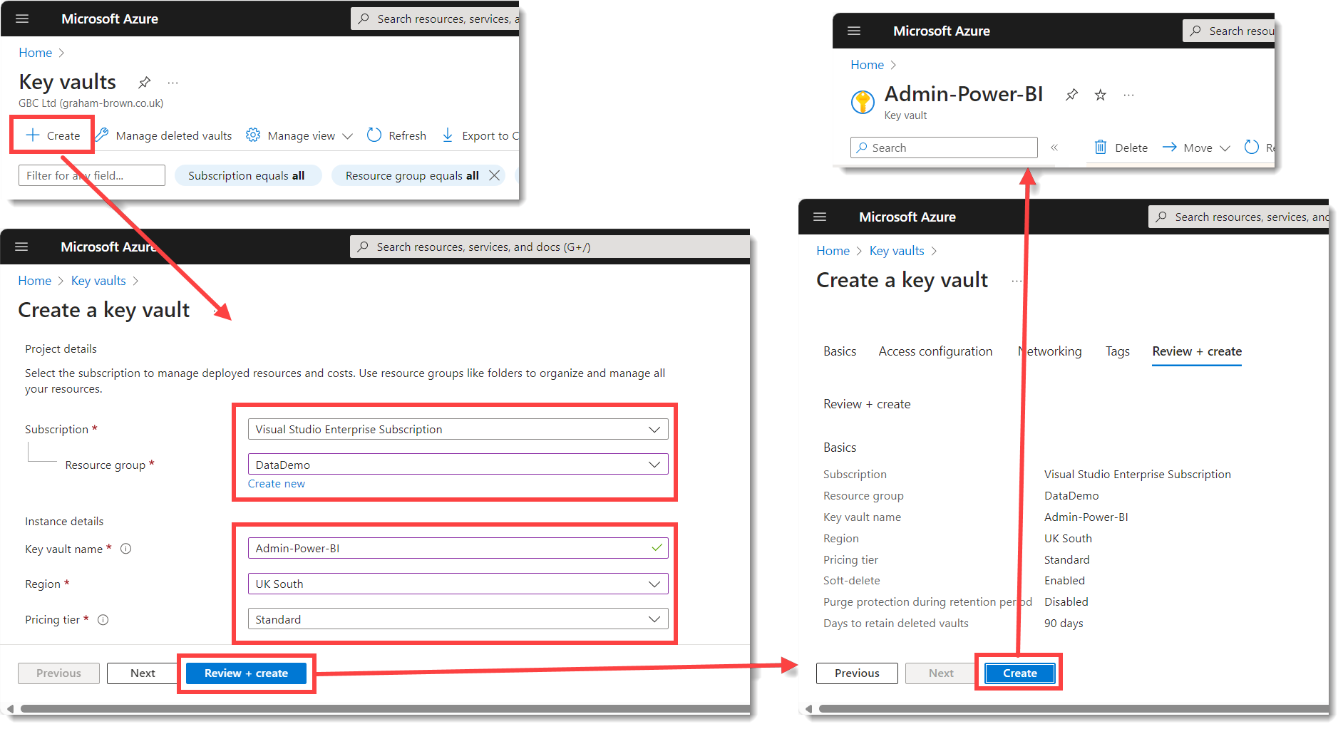 Create Azure Key Vault to store Tenant ID, Client ID and Secret - Hat ...